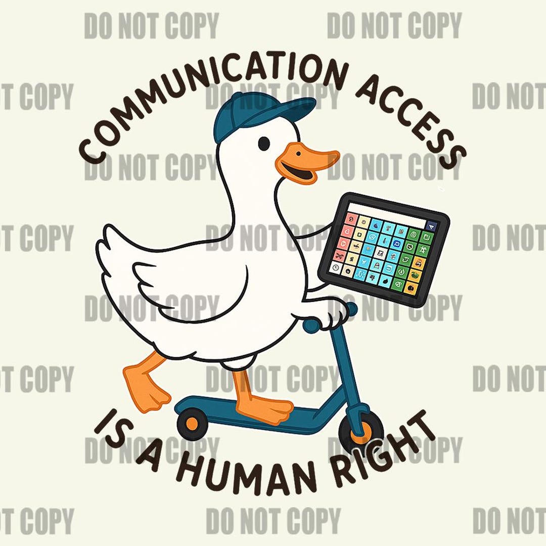 Cute Duck Communication Rights Quote | AAC Awareness Printable Wall Art ...