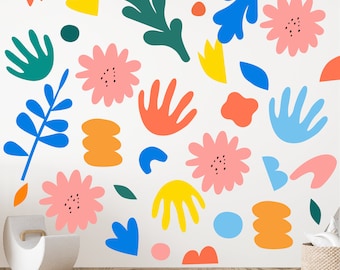 Abstract Wall Decals Bright Pattern, Colorful, Rainbow, Abstract ...