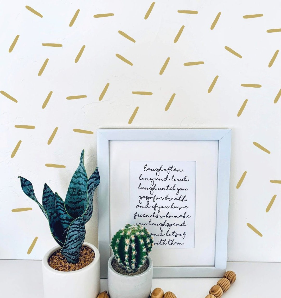 Wall Decal Thin Paint Lines Thin Lines Gold Line Decals Modern ...