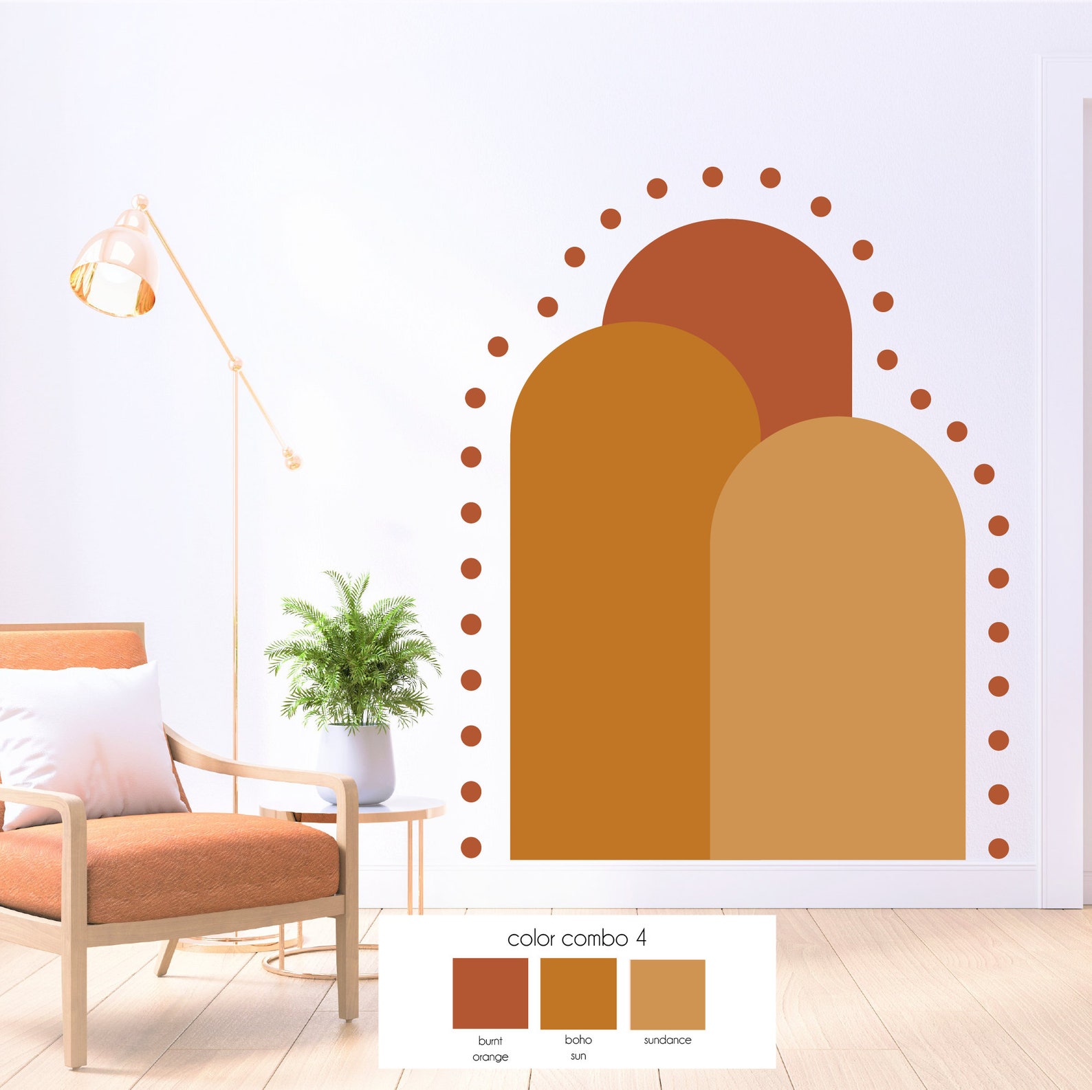 Color Block Arch Decal Large Arches Arch Wall Decal Mid - Etsy