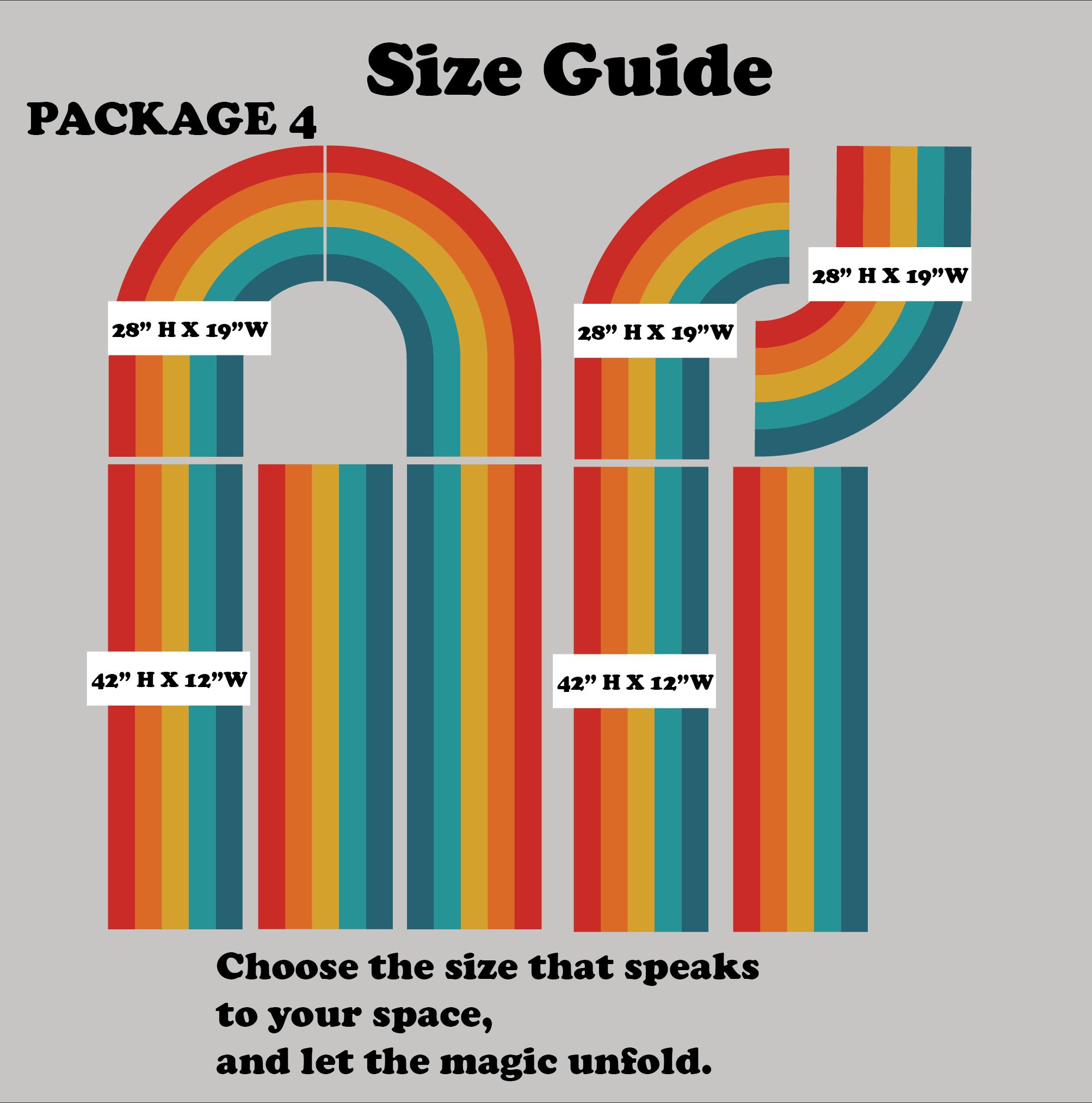 Retro Rainbow Stripes Wall Decal - Etsy