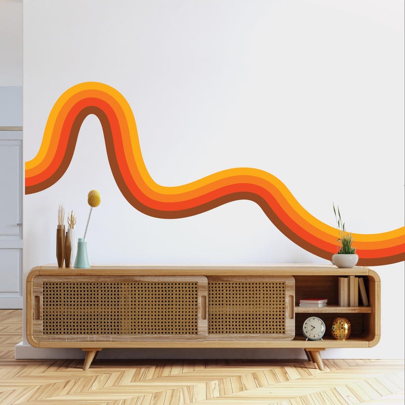 Retro Wall Decal - Etsy