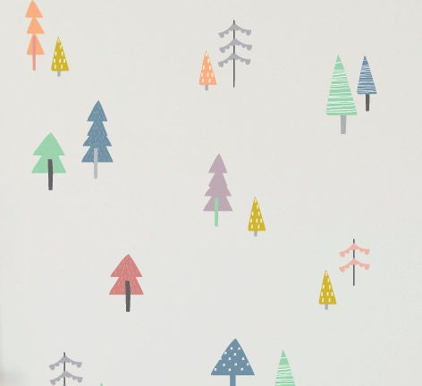 Hand drawn tree decals tree stickers wall art stickers | Etsy