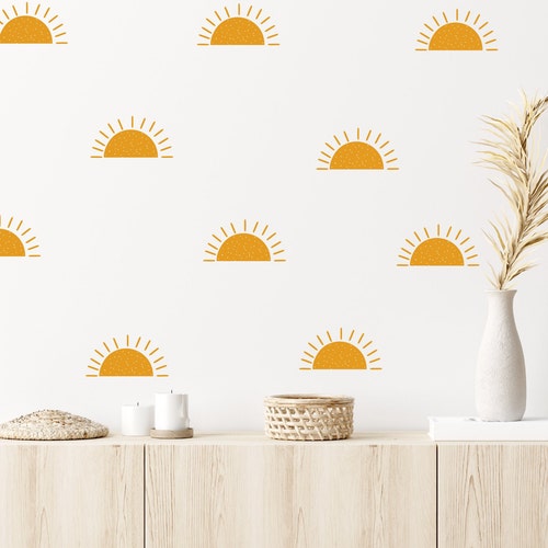 Wall Decal Boho Sun Sun Wall Sticker - Etsy