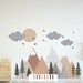 Mountain Wall Decals Neutral Colors Nursery Wall Decor Mountain Mural ...