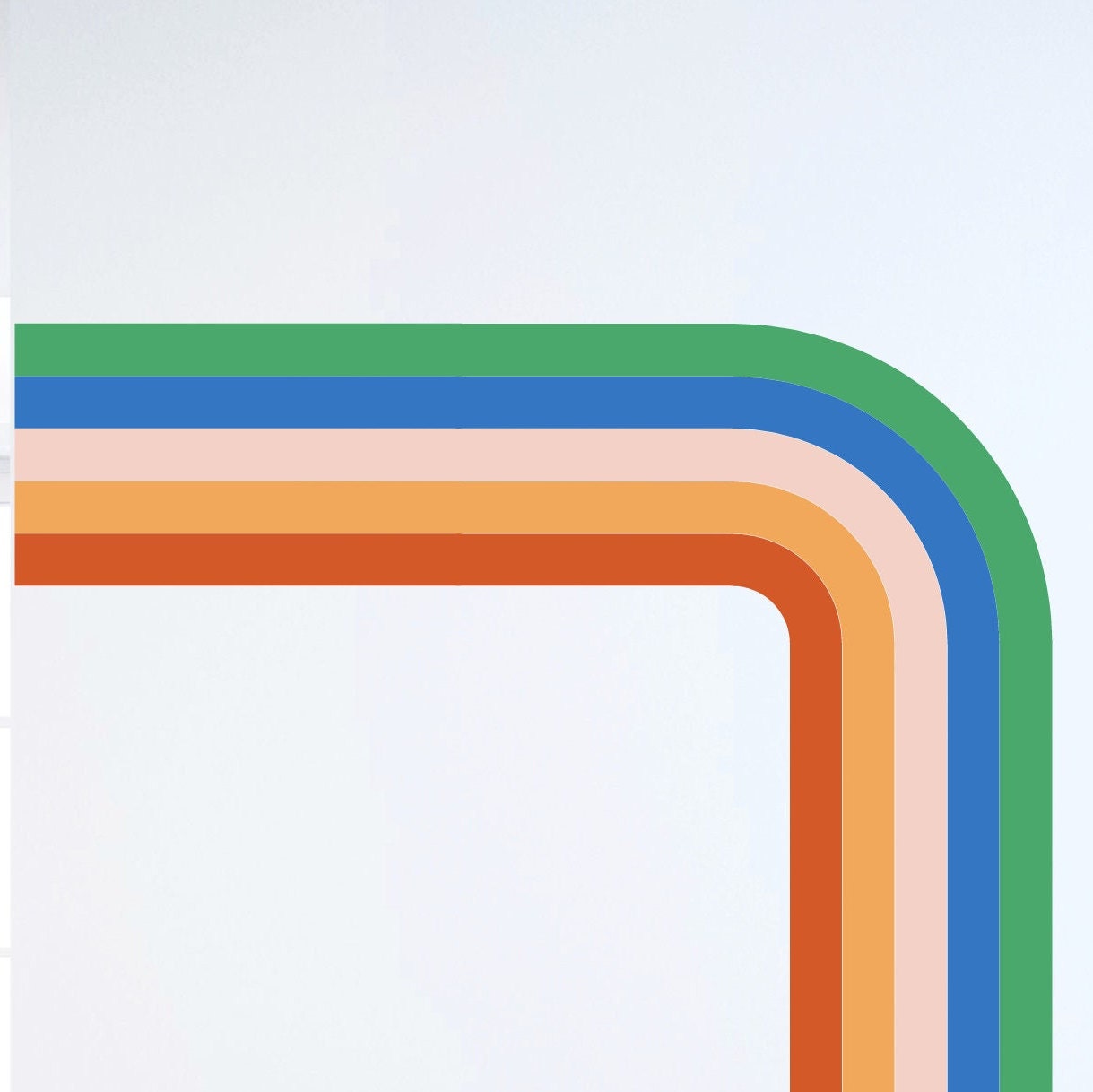 Retro Stripe Wall Decal, Colorful Rainbow Sticker, Kids Room Decor - Etsy
