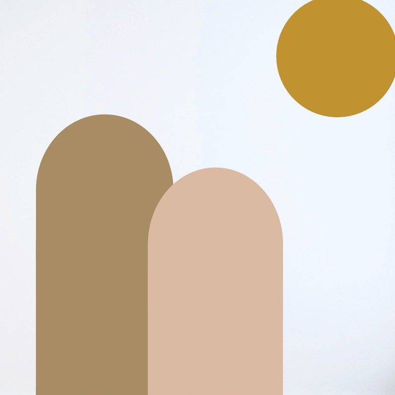 Arch Wall Sticker / Color Block Arch Decals / Arch Color Decal - Etsy