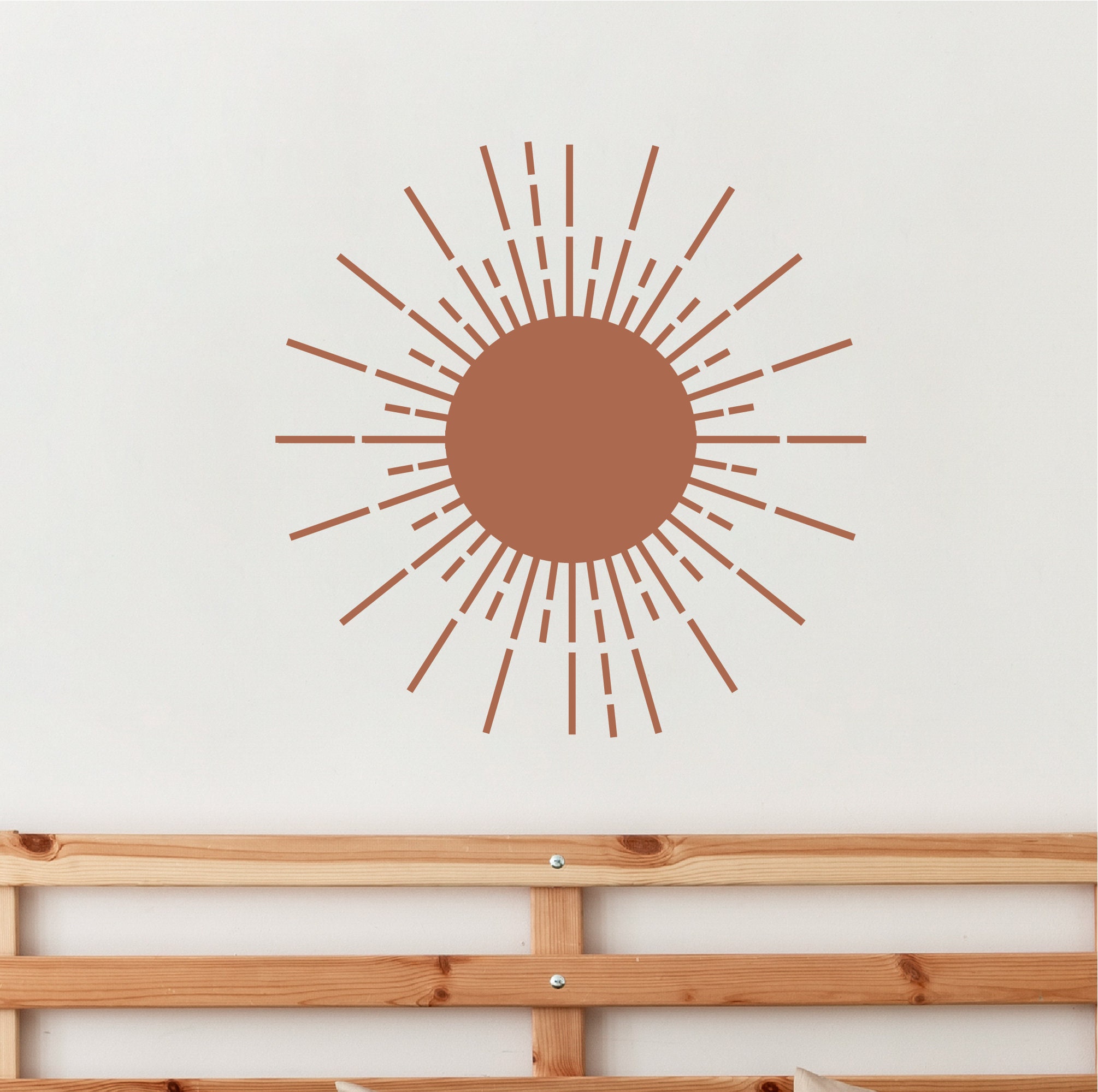 Large Sunburst Wall Decal Sun Wall Decal Boho Sun Wall - Etsy UK