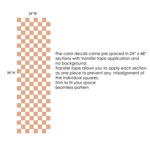 Checkered Pattern Wall Decal, Customizable Checkered Wall Art, Classic ...