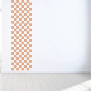 Checkered Pattern Wall Decal, Customizable Checkered Wall Art, Classic ...