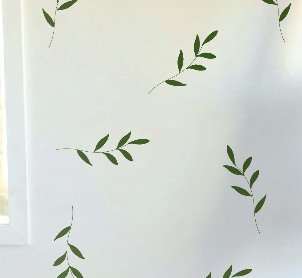 Leaf Wall Decals - Botanical Leaves Wall Stickers - Boho Room Decor ...