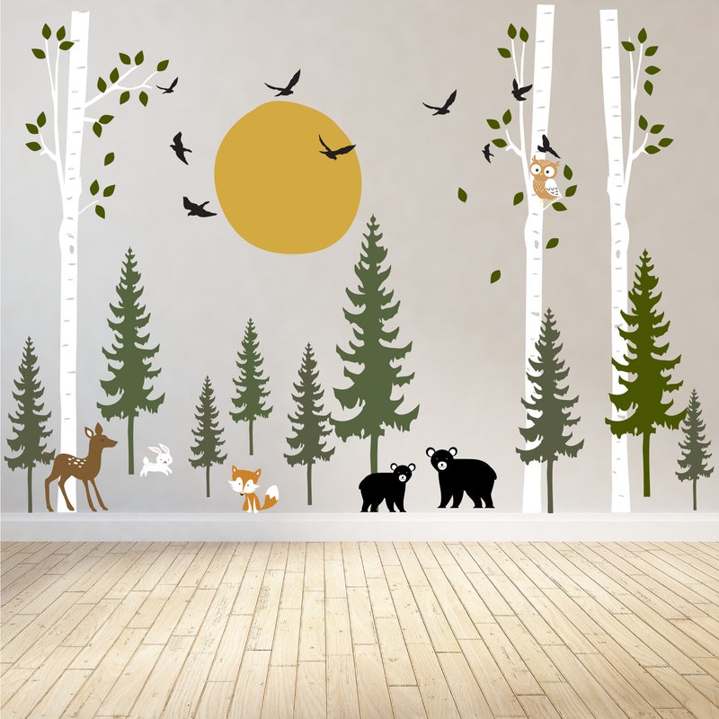 Forest Wall Decal - Etsy