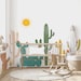 Boho Desert Cactus Wall Decals - Jumbo Kit Easy to Apply Reusable Wall ...