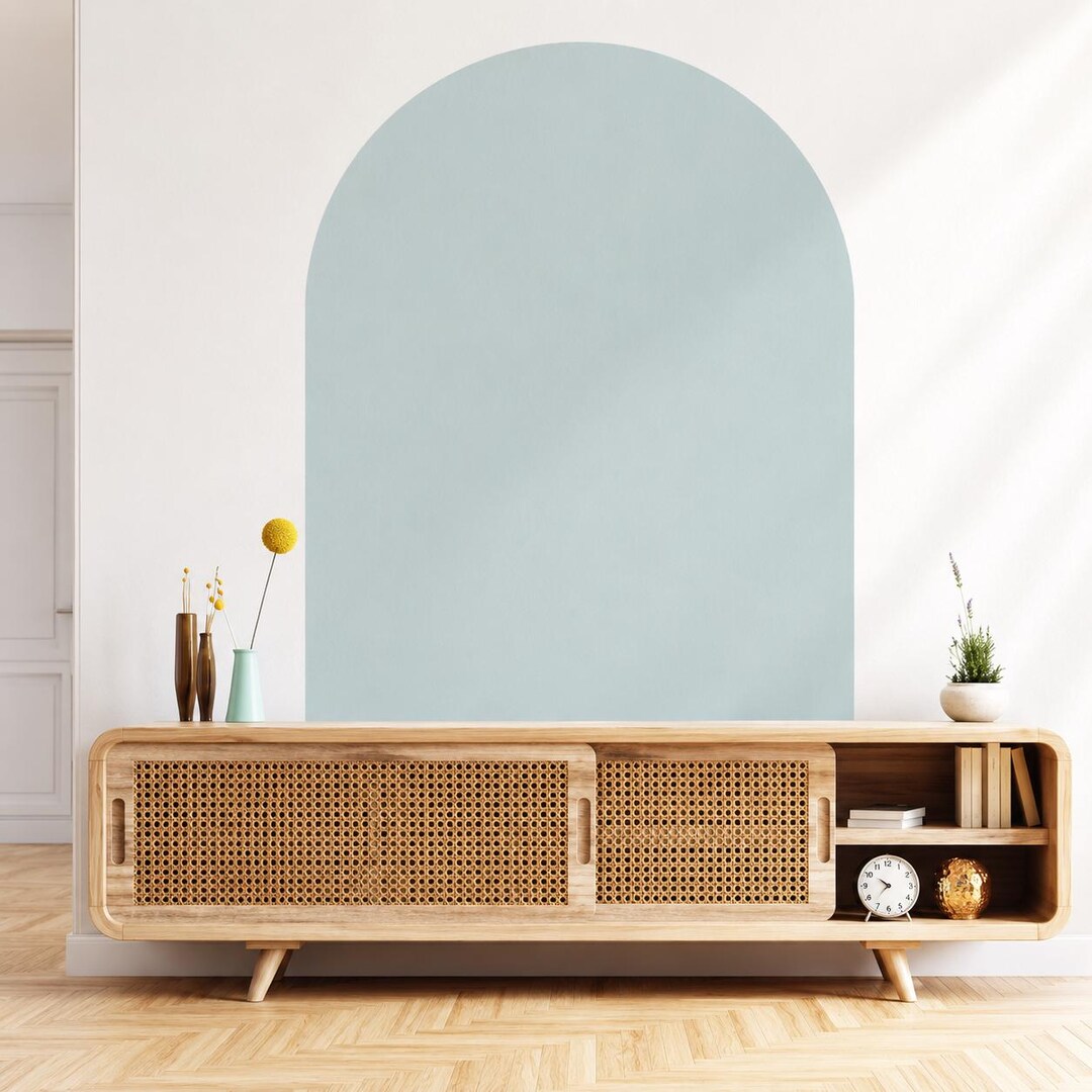 Duck Egg Pastel Arch Wall Decal, Abstract Color Block Sticker - Etsy