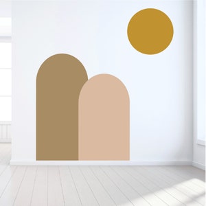 Arch Wall Sticker / Color Block Arch Decals / Arch Color Decal / Boho ...