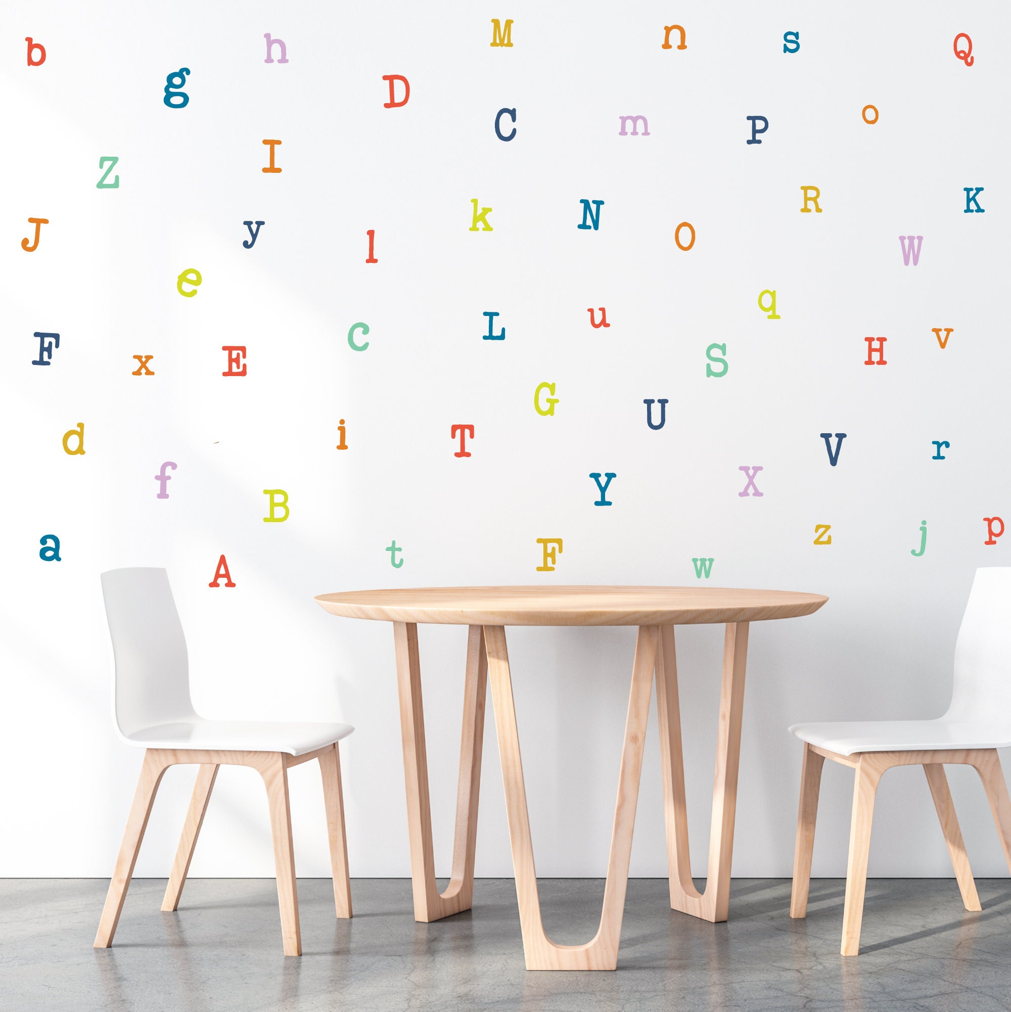 ABC Letter Wall Decals - Etsy