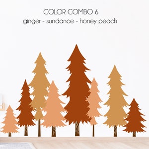 Large Pine Tree Decals - Pine Tree Wall Stickers - Nursery Wall Decor ...