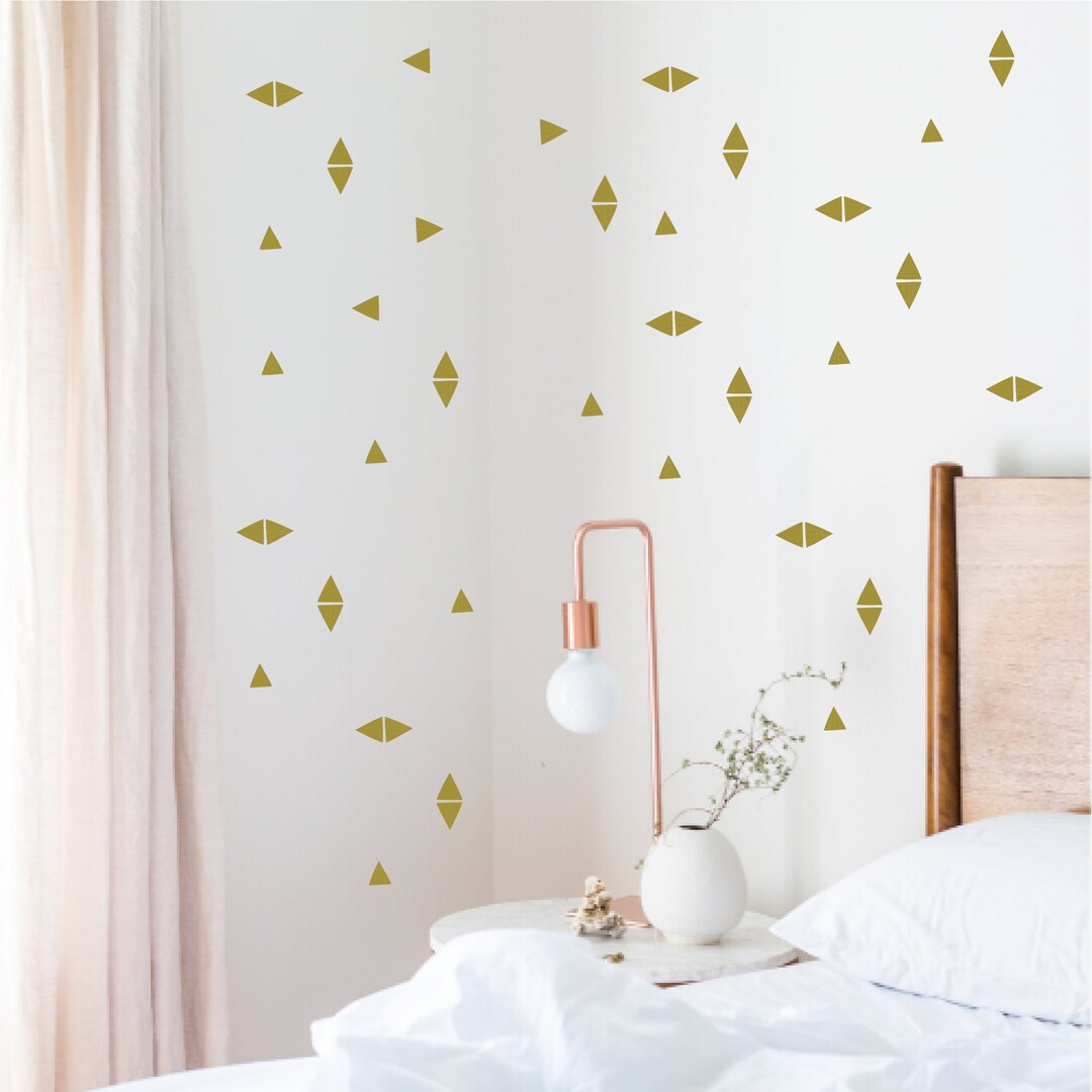 Triangle Wall Decals Interior Design Wall Sticker Geometric Wallpaper ...