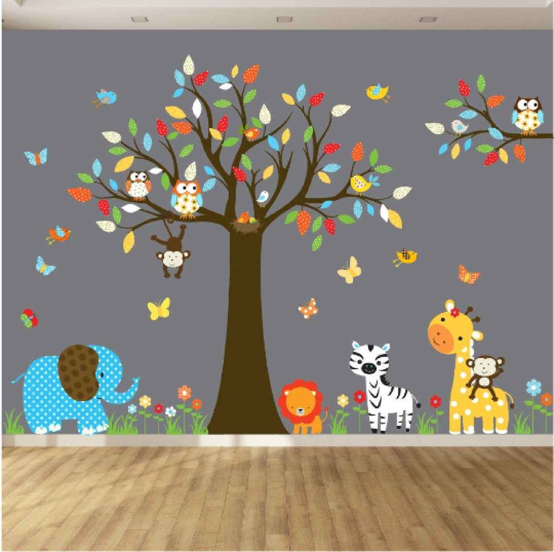 Jungle Wall Decal Set - Etsy