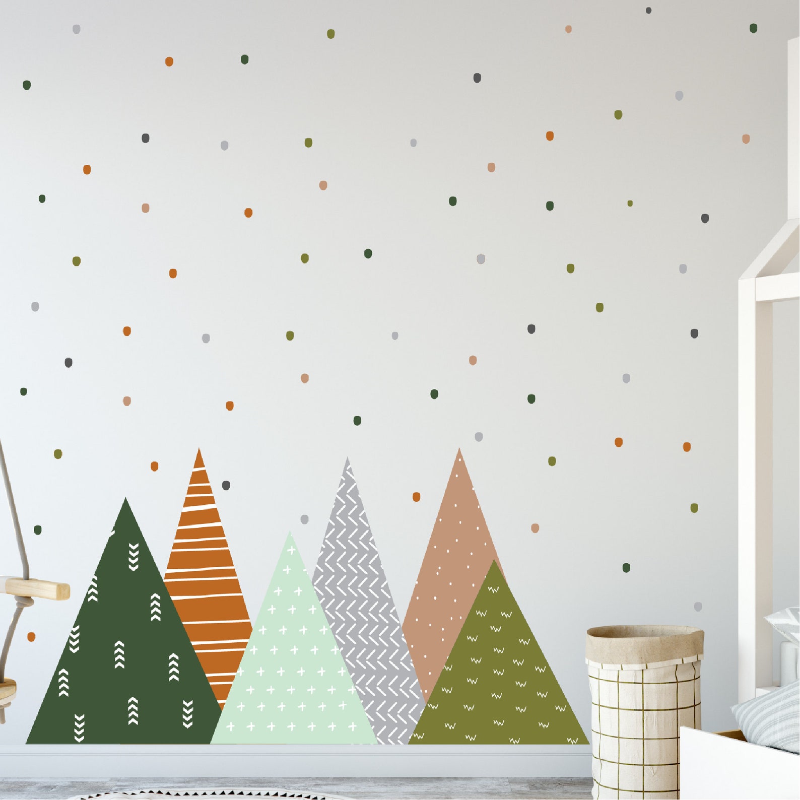 Patterned Vinyl Mountains Wall Decals - Etsy