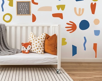 Abstract Wall Decals Bright Pattern, Colorful, Rainbow, Abstract ...