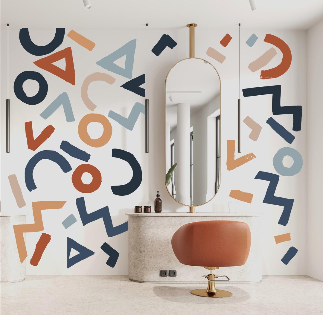 Abstract Wall Decals - Bright Pattern, Colorful, Rainbow, Abstract ...