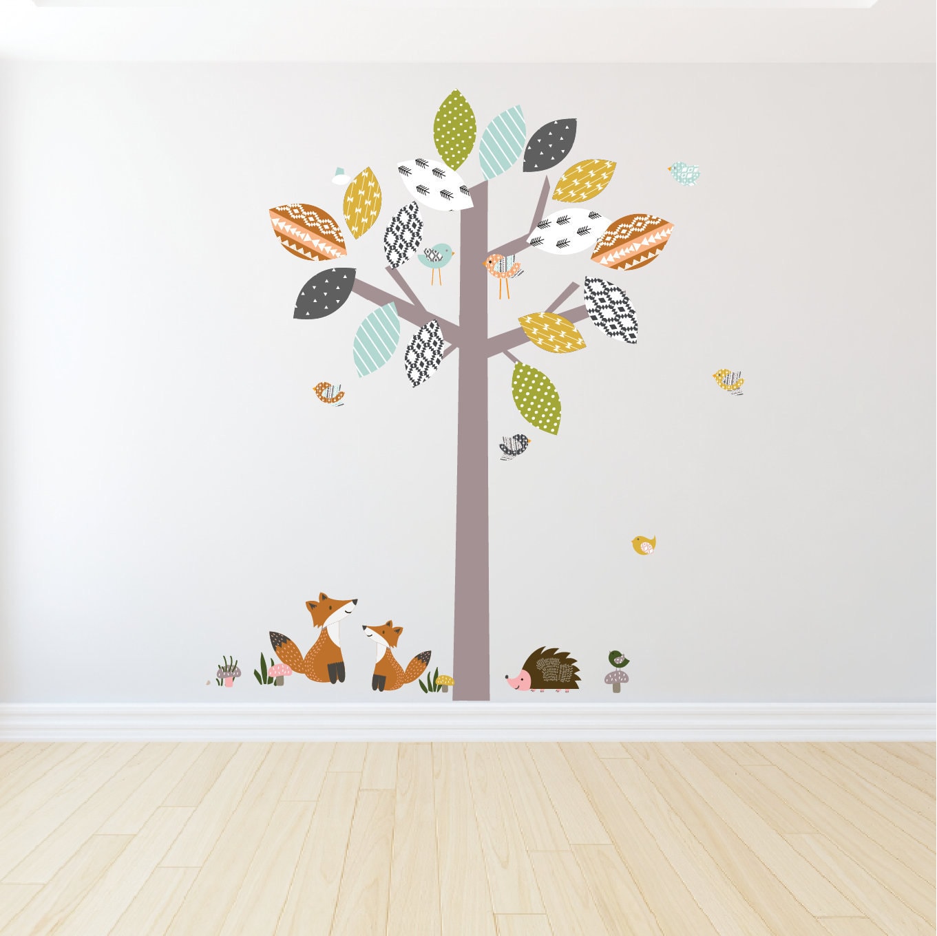 Tree wall decal kids room wall decal tribal print wall | Etsy
