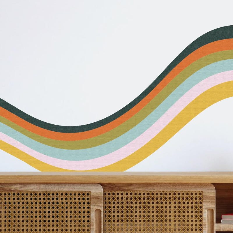 Squiggly Line Wallpaper - Etsy