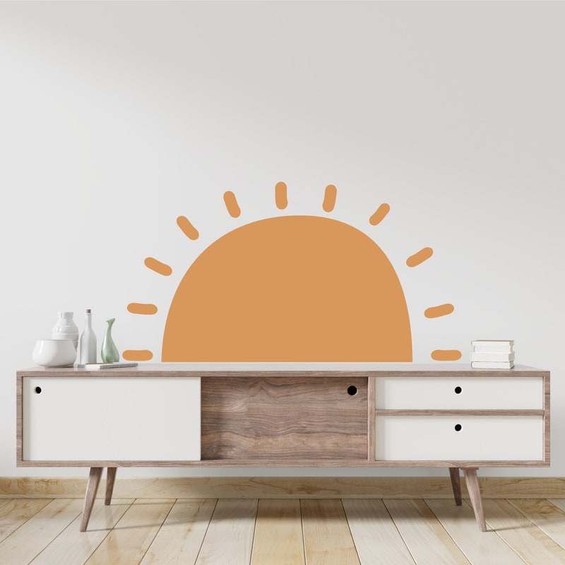 Half Sun Wall Decal - Etsy
