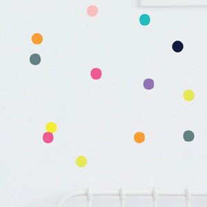 Rainbow Dot Wall Decals – Colorful Wall Polka Dots – Peel and Stick ...
