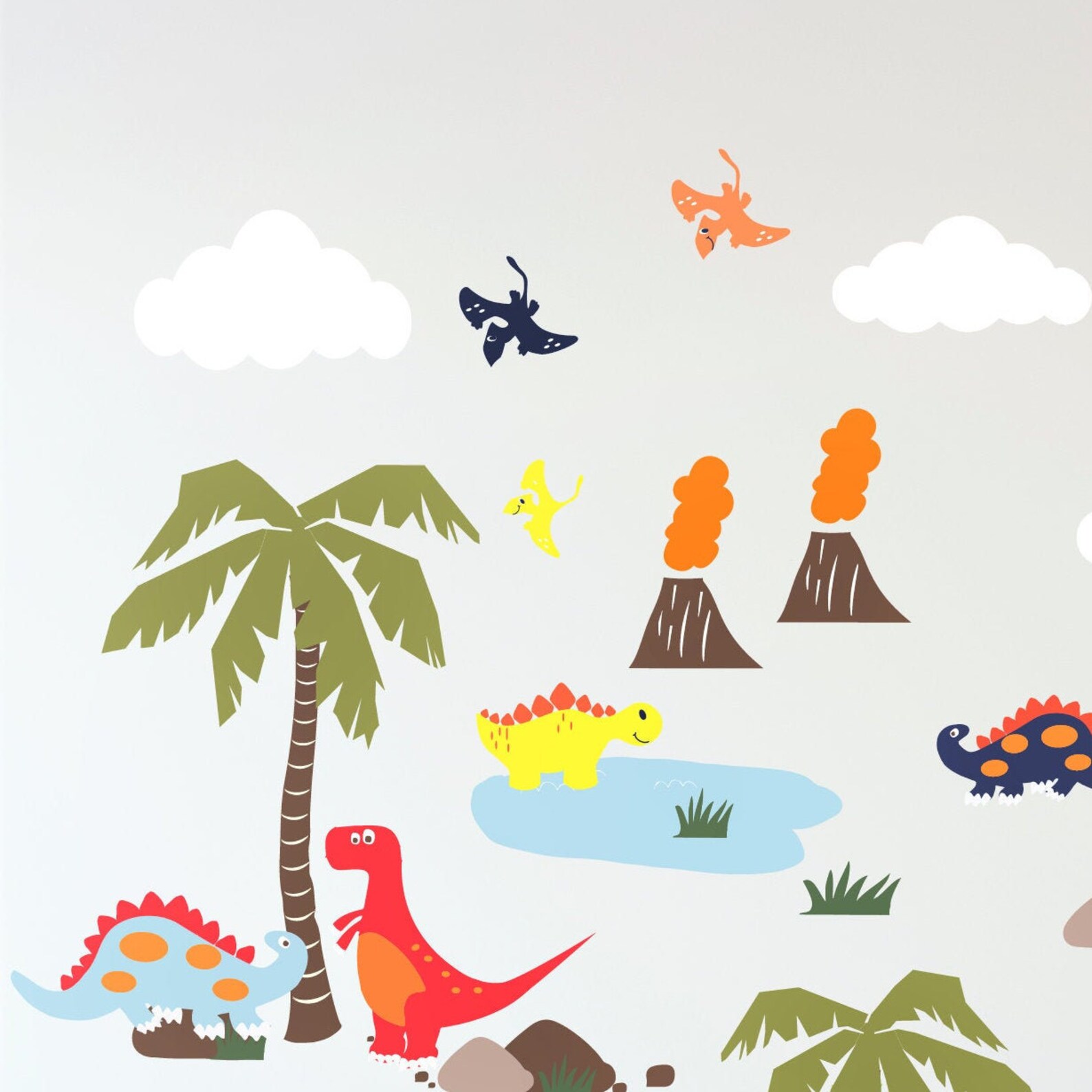 Dinosaur Wall Decals - Etsy
