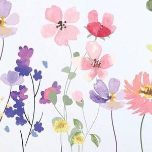Pastel Watercolor Flower Wall Decals for Kids Room - Etsy