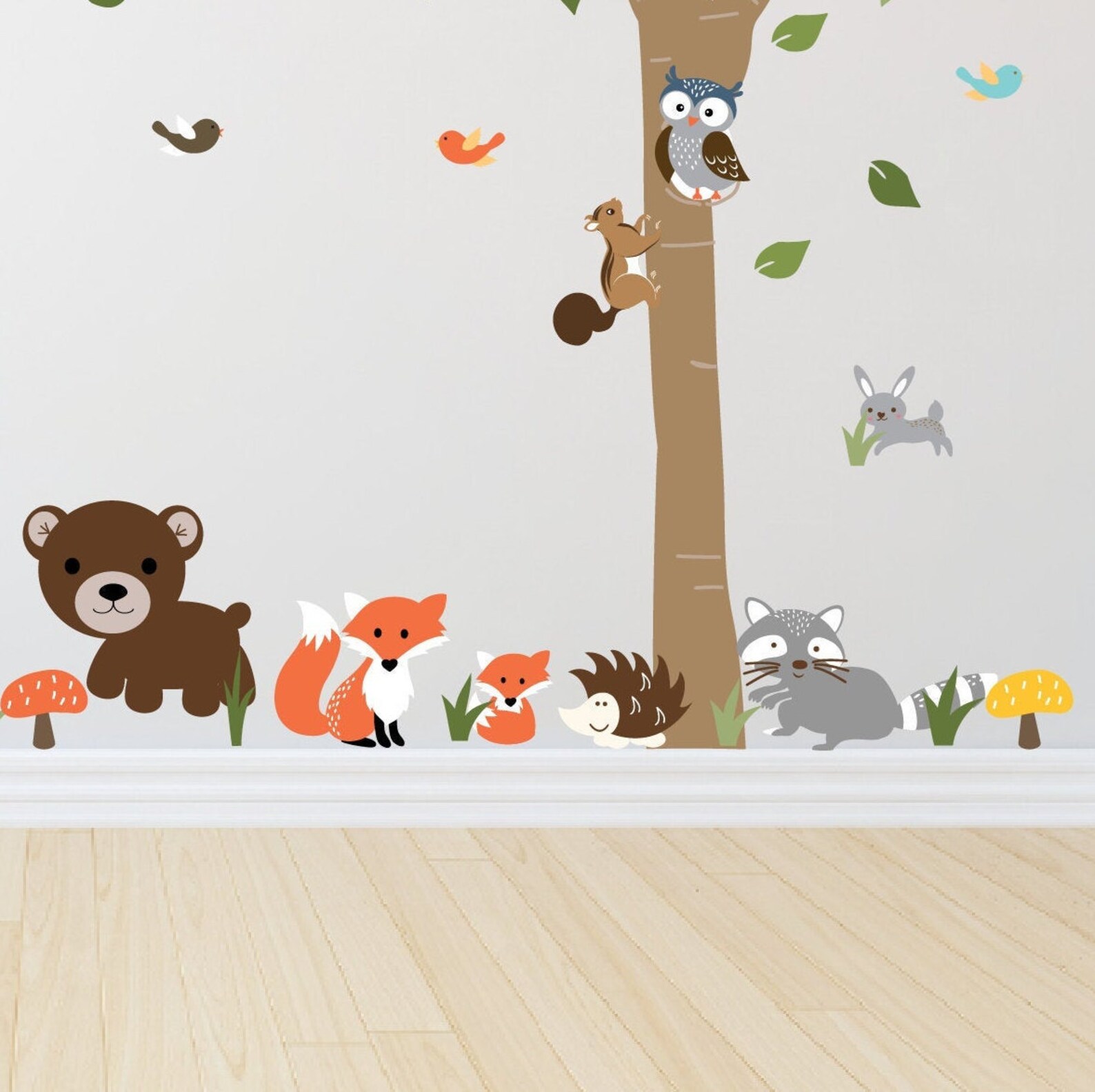 A Walk in the Forest Wildlife Animal Stickers Wall Decals Children ...