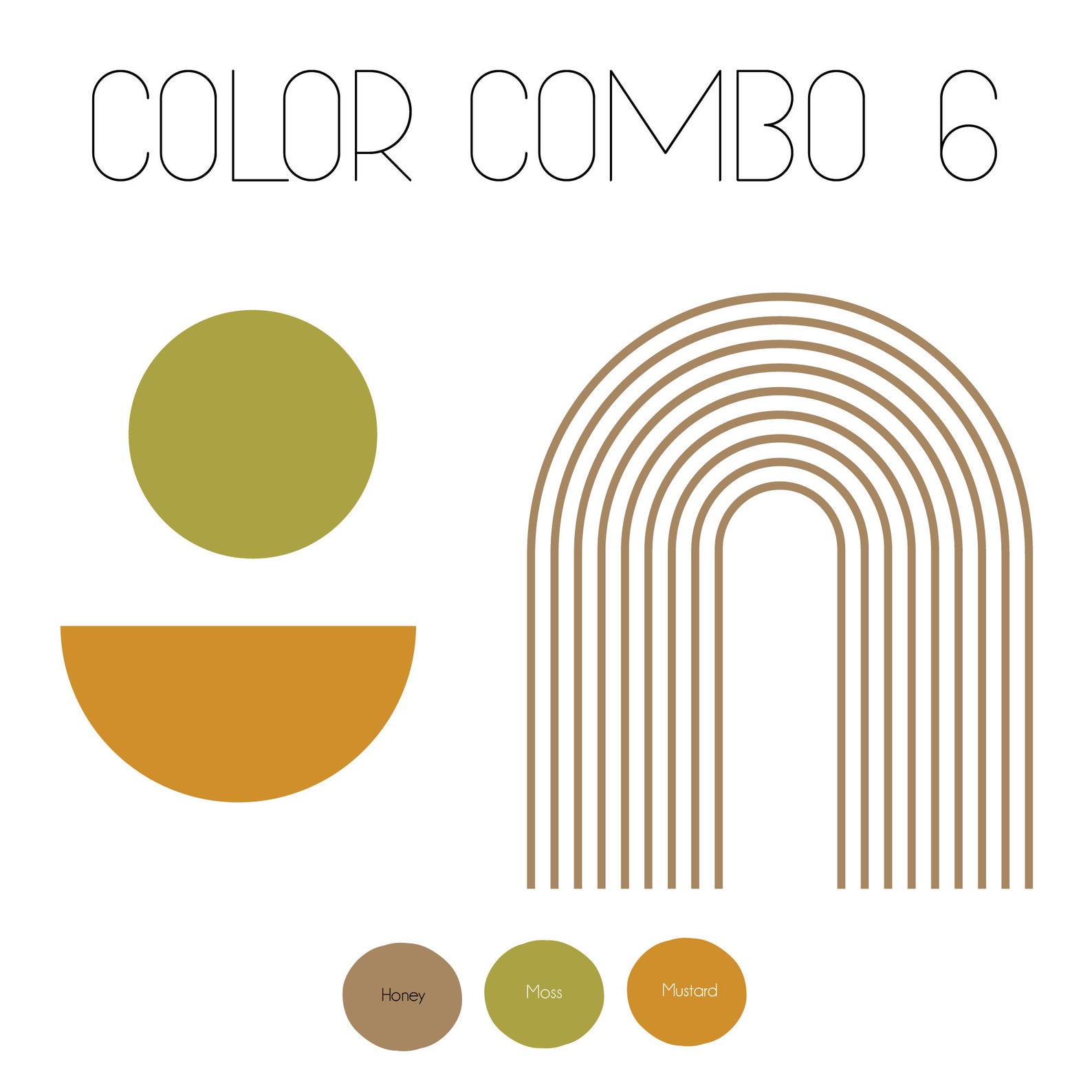 Color Block Wall Decals Arch Wall Decals Colorful Bohemian | Etsy