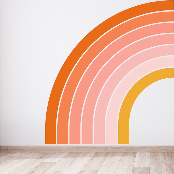 Pastel Rainbow Wall Decal - Etsy