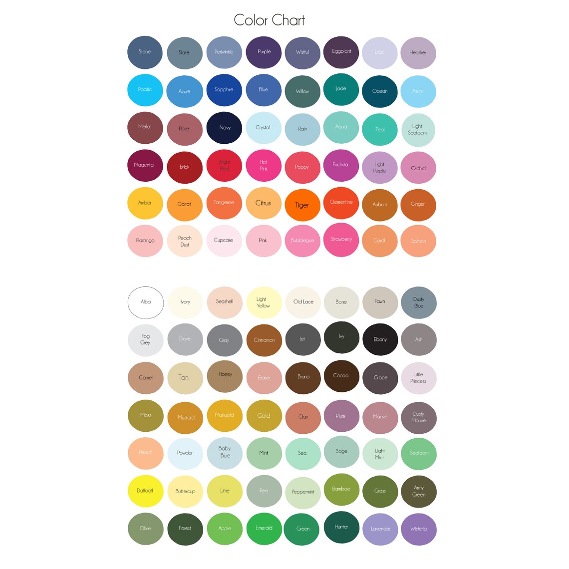 Peach Wall Decals: Peel and Stick Fabric, Multi-color Set of 40 - Etsy