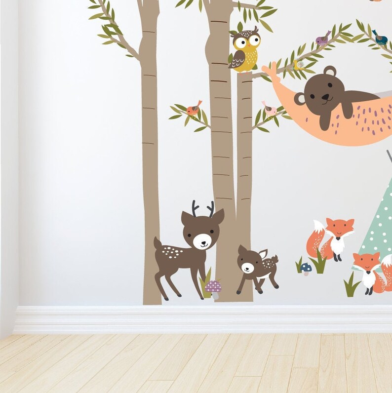 Forest Themed Trees - Wall Decals - Etsy