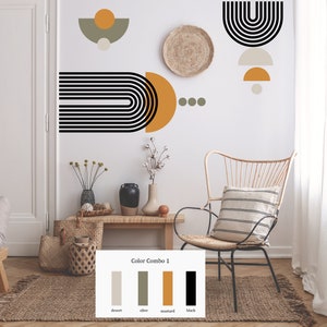 Arch Wall Decal - Abstract Wall Decal - Removable Wall Decal - Mid ...