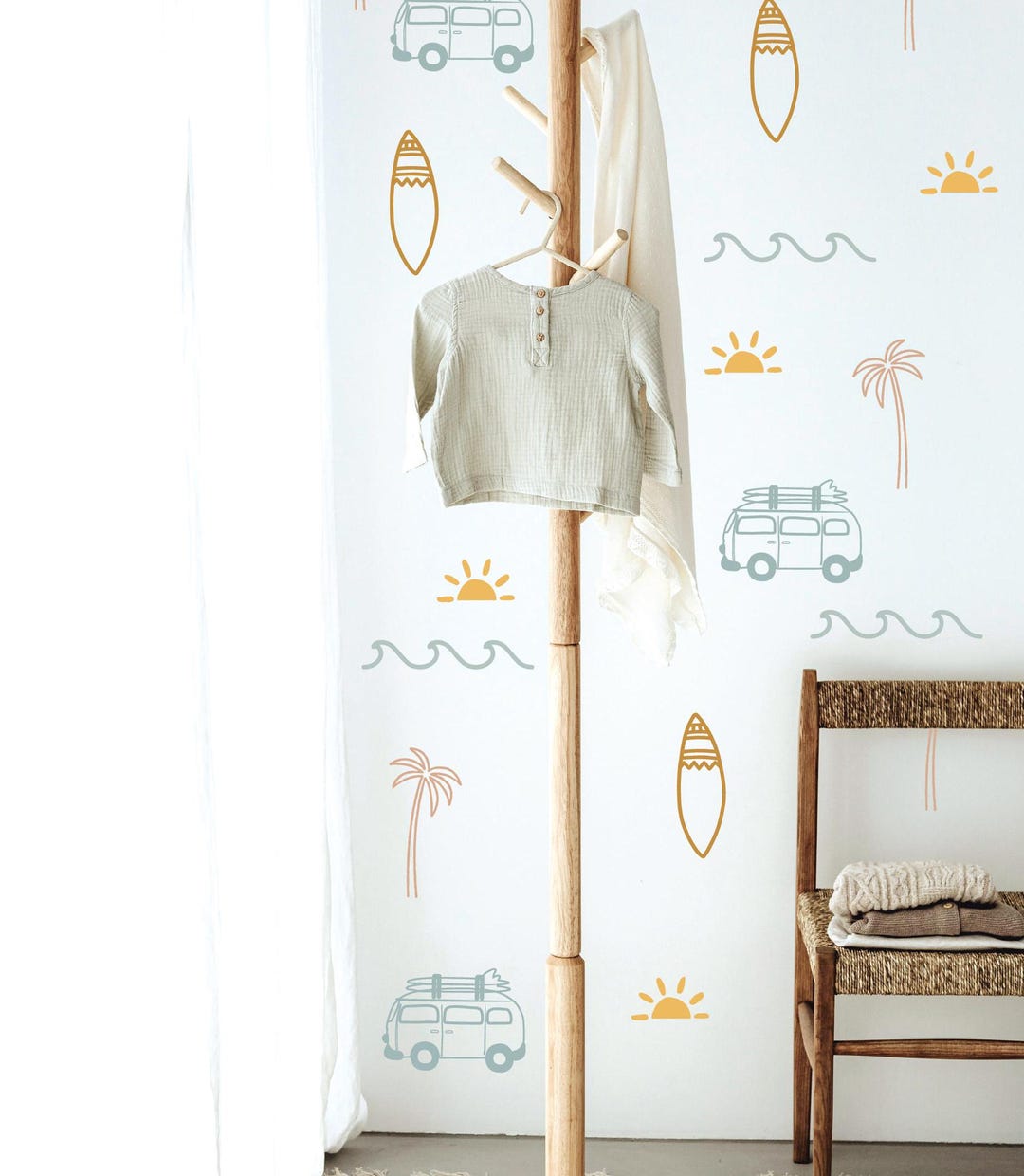 Wall Decals - Ocean Wave Wall Sticker - Beach Vibes Boys Room ...