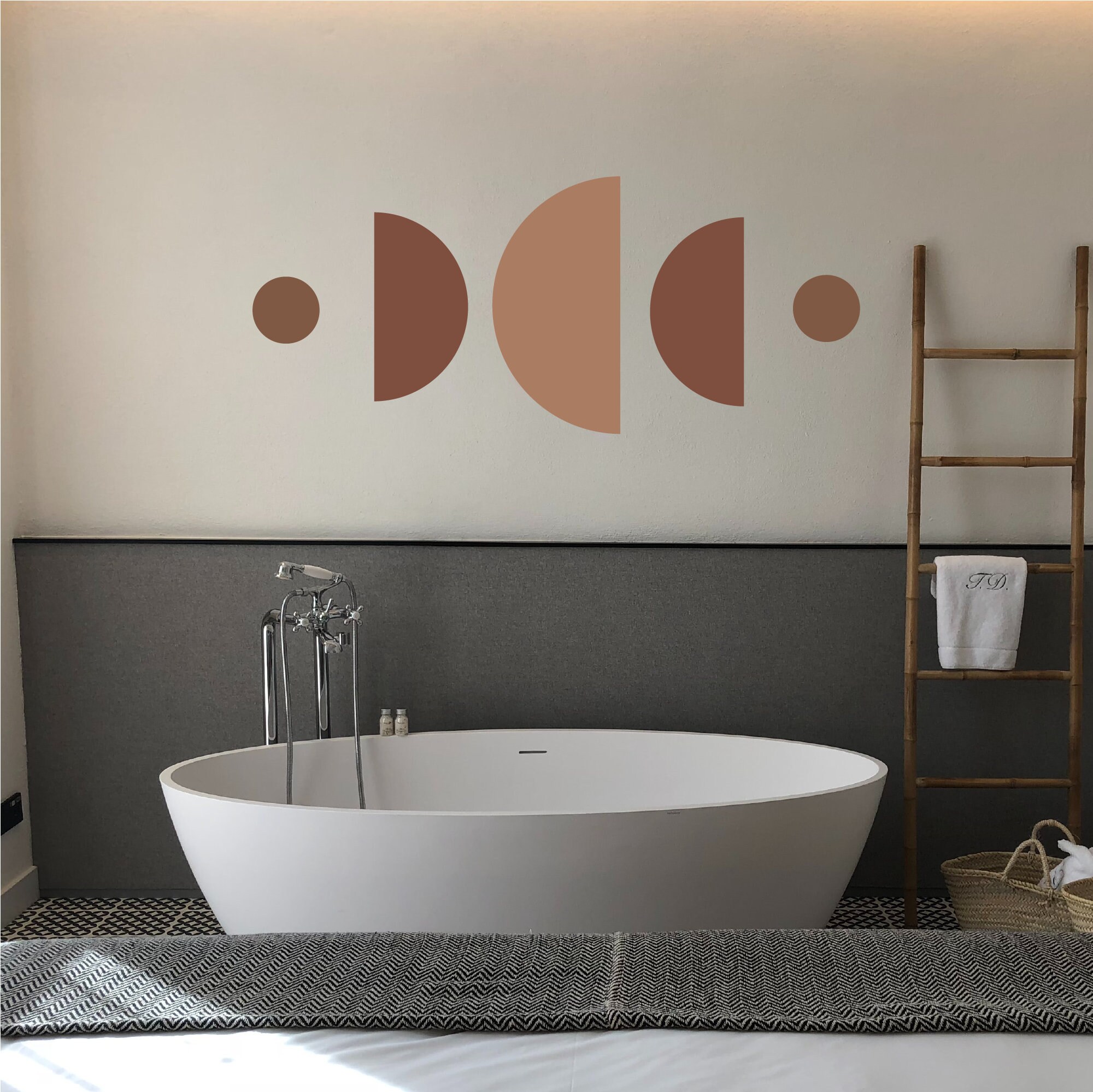 Moon Phases Wall Decal Moon Phase Wall Decals Abstract | Etsy