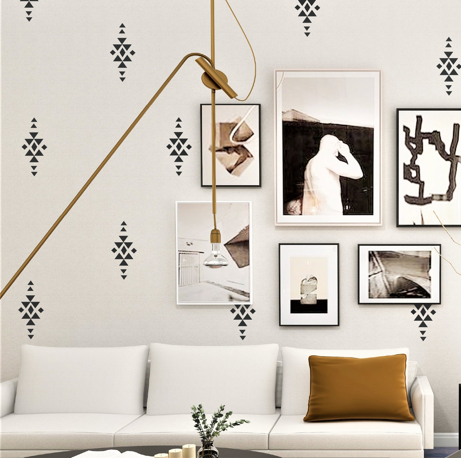 Tribal Patterns Wall Decals -indian Pattern Decor - Aztec Wall Stickers ...