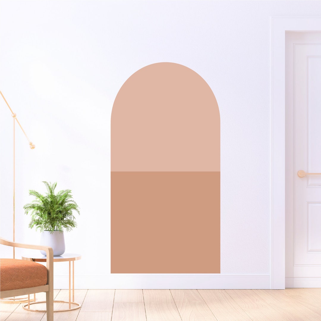 Large Two-tone Arch - Arch Wall Decal - Stripe Arch Wall Sticker ...