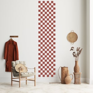 Checkered Pattern Wall Decal, Customizable Checkered Wall Art, Classic ...