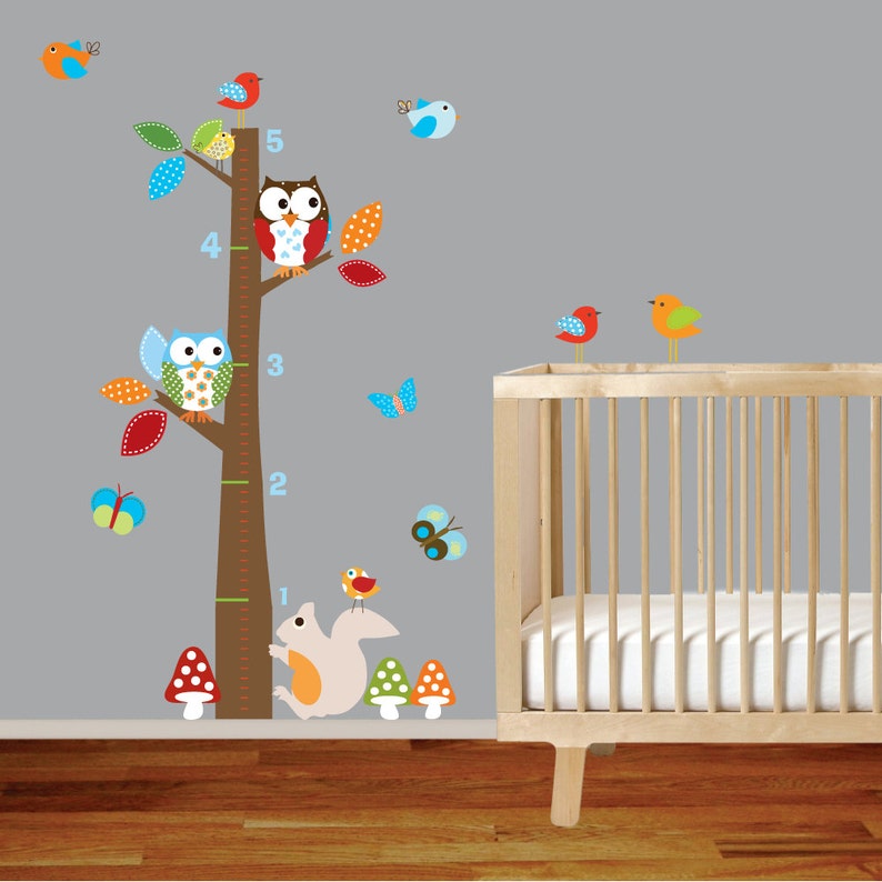 Growth Chart Decal Childrens Wall Decal Vinyl Wall Decal | Etsy