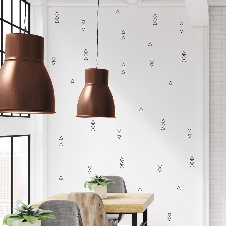 Hollow Triangle Wall Decals Solid Colors - Etsy