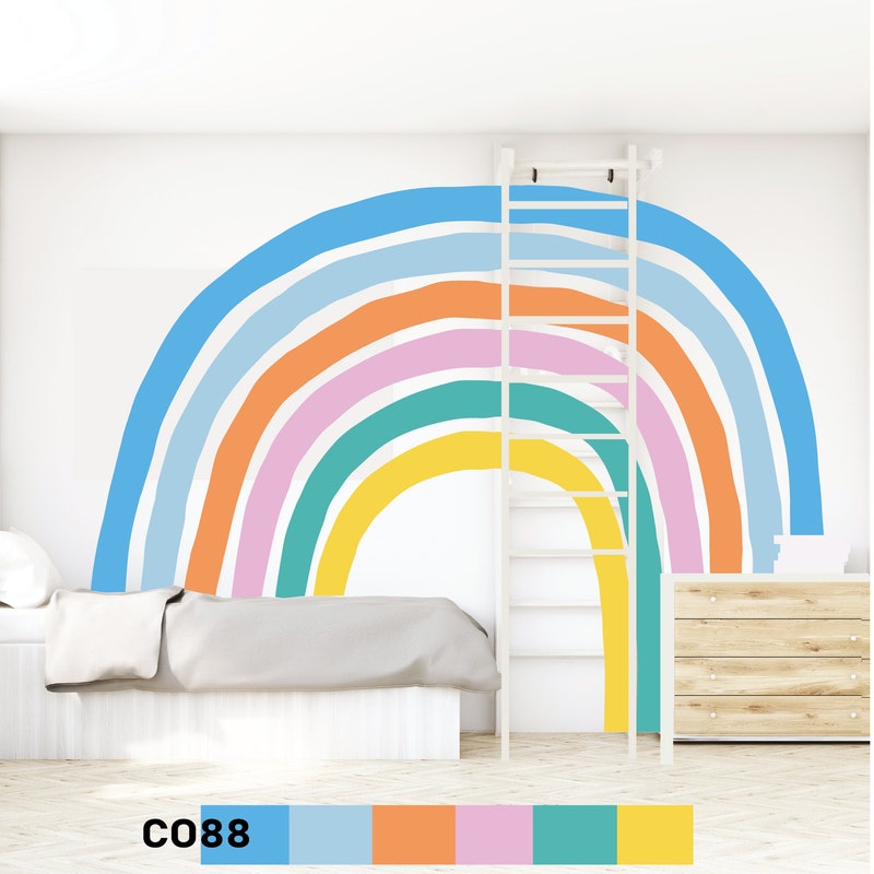 Rainbow Wall Decal - Etsy