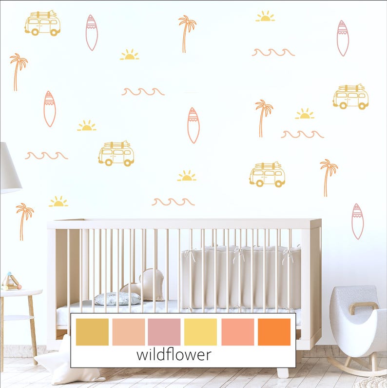 Wall Decals - Ocean Wave Wall Sticker - Beach Vibes Boys Room ...