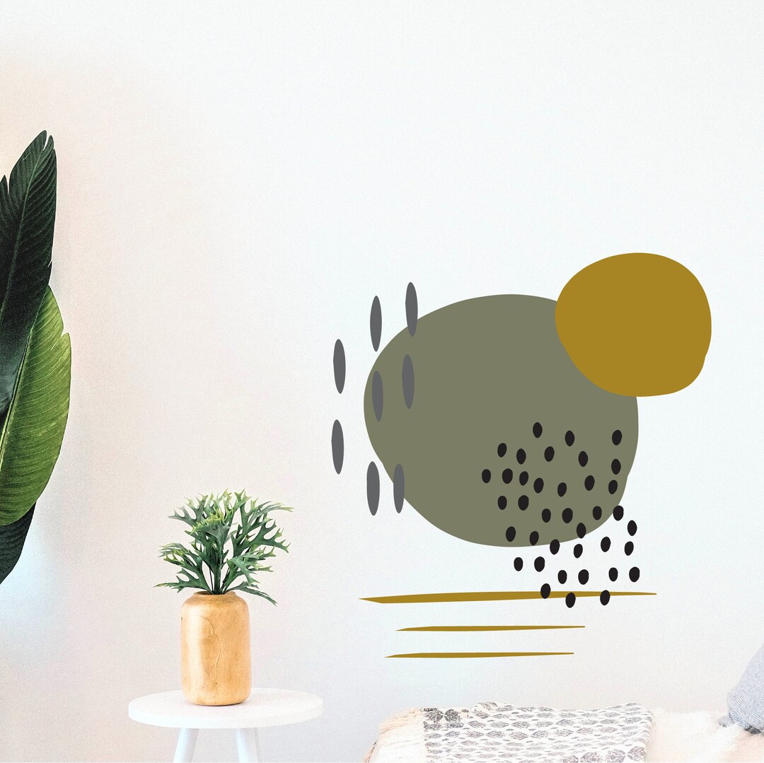 Abstract Wall Decal - Boho Color Block Wall Decals - Color Blocking ...