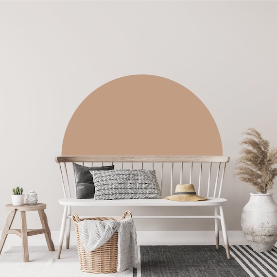 Half Circle Wall Sticker Geometric Decor Modern Wall Art | Etsy