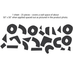 Abstract Wall Decals - Black Abstract Shapes, Pattern, Modern Wall Art ...